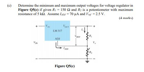 Solved (c) Determine the minimum and maximum output voltages | Chegg.com