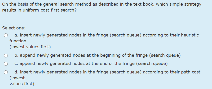 Solved On the basis of the general search method as | Chegg.com