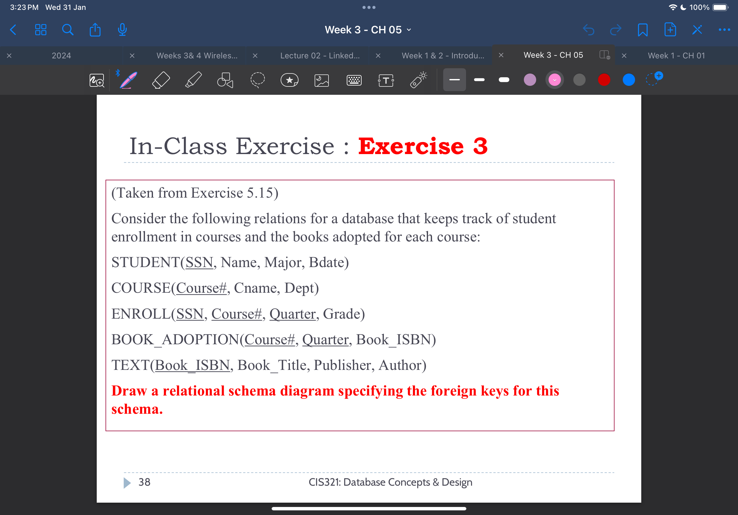 Solved In-Class Exercise : Exercise 3(Taken from Exercise | Chegg.com