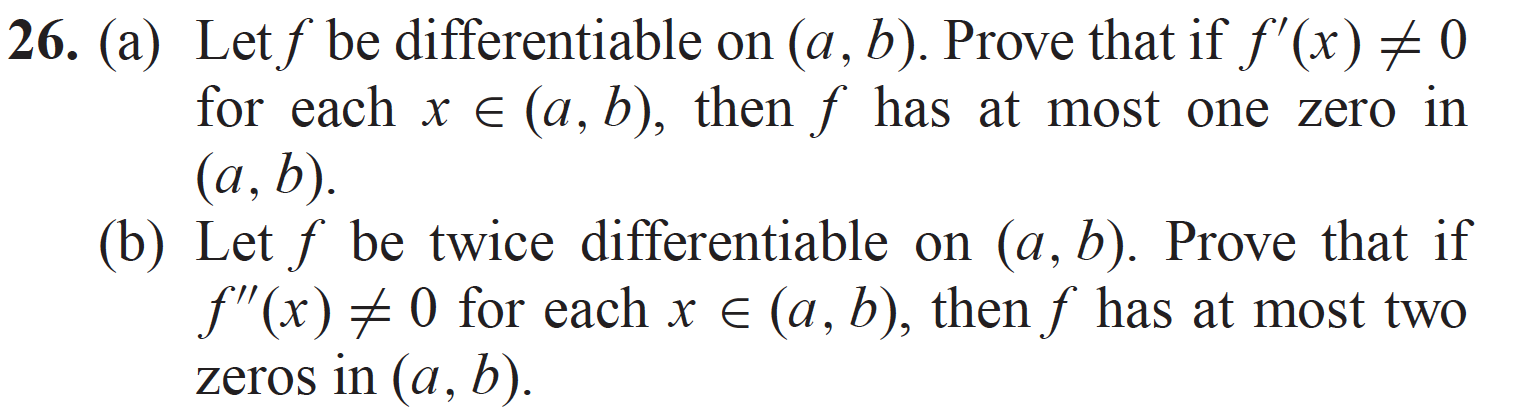 Solved 6. (a) Let f be differentiable on (a,b). Prove that | Chegg.com