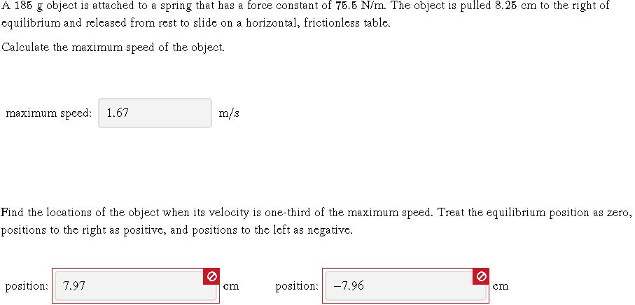 Solved A 185 g object is attached to a spring that has a | Chegg.com