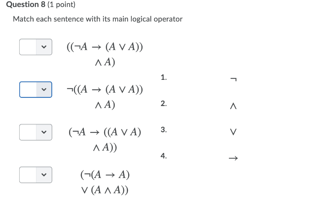 Solved ion 8 1 Point Match Each Sentence With Its Chegg