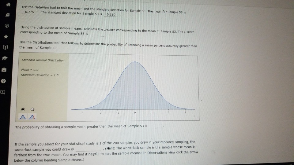 Solved 5. Using z-scores with the distribution of sample | Chegg.com