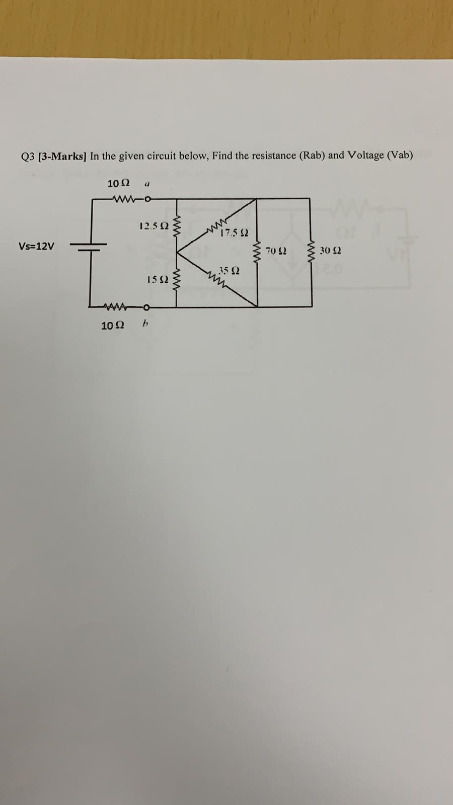 Solved Q3 [3-Marks] In the given circuit below, Find the | Chegg.com