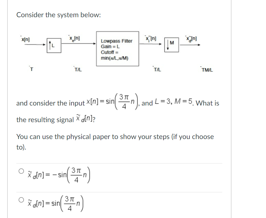 Solved Consider the system below: and consider the input | Chegg.com