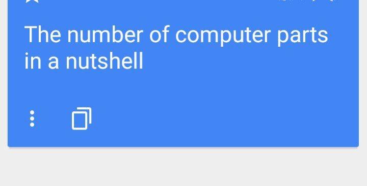 Solved The number of computer parts in a nutshell ... | Chegg.com