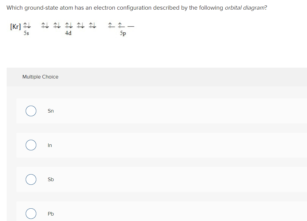 Solved Which ground-state atom has an electron configuration | Chegg.com