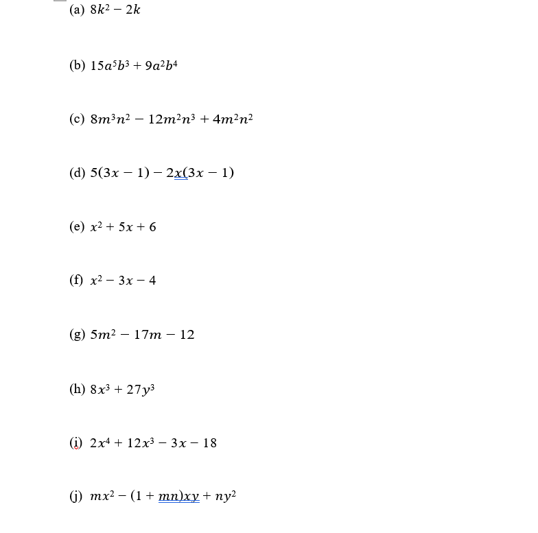 Solved Factor Each Polynomial Completely Factor Out The Chegg