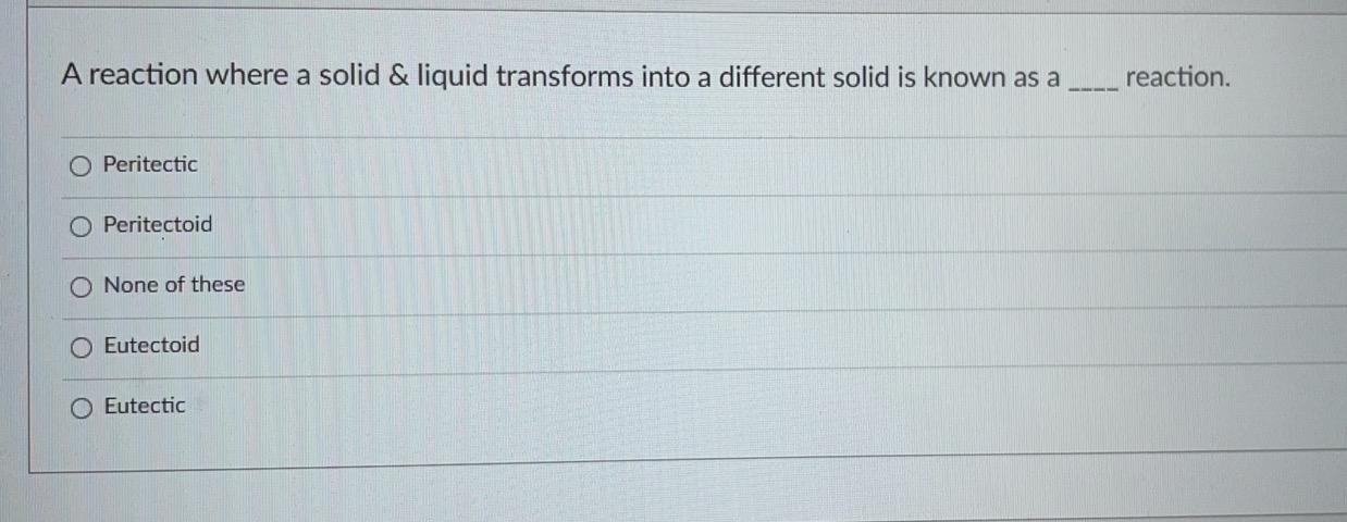 Solved A reaction where a solid \& liquid transforms into a | Chegg.com