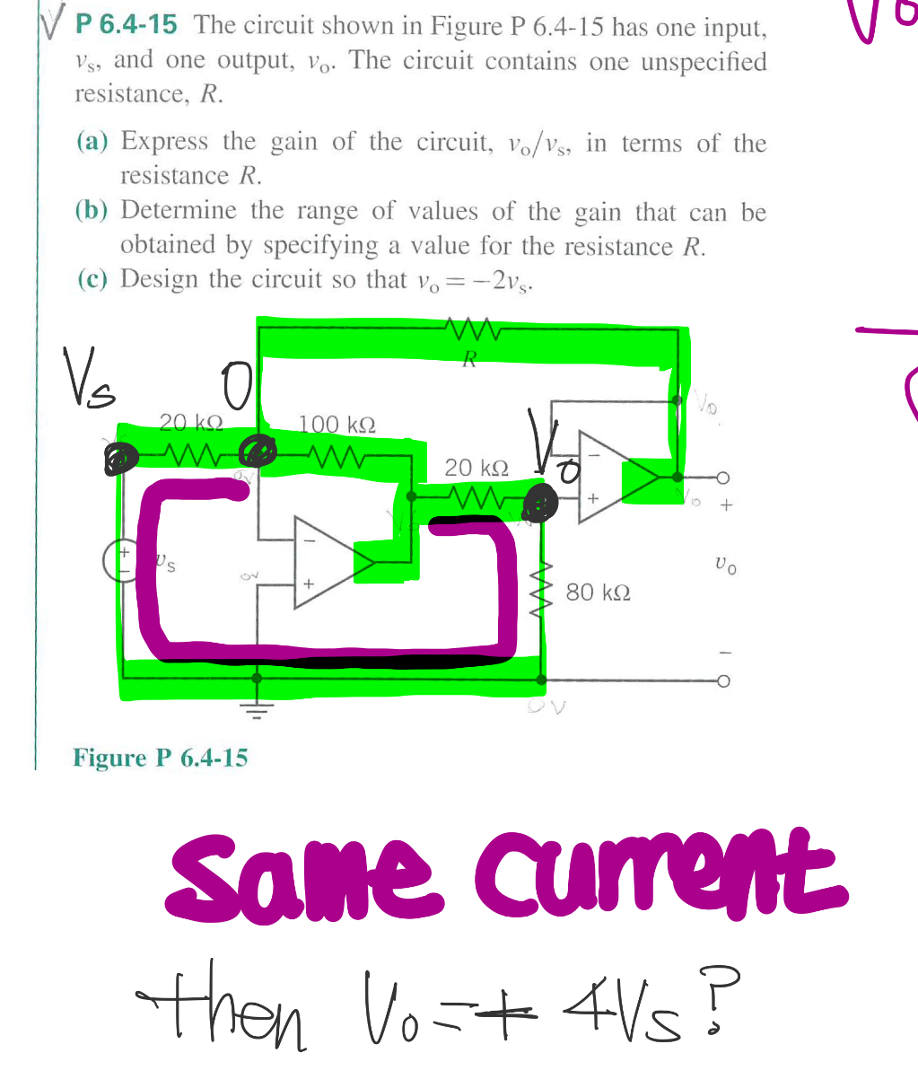 Solved I think they are same current, the Vo is 4Vs. Is it? | Chegg.com