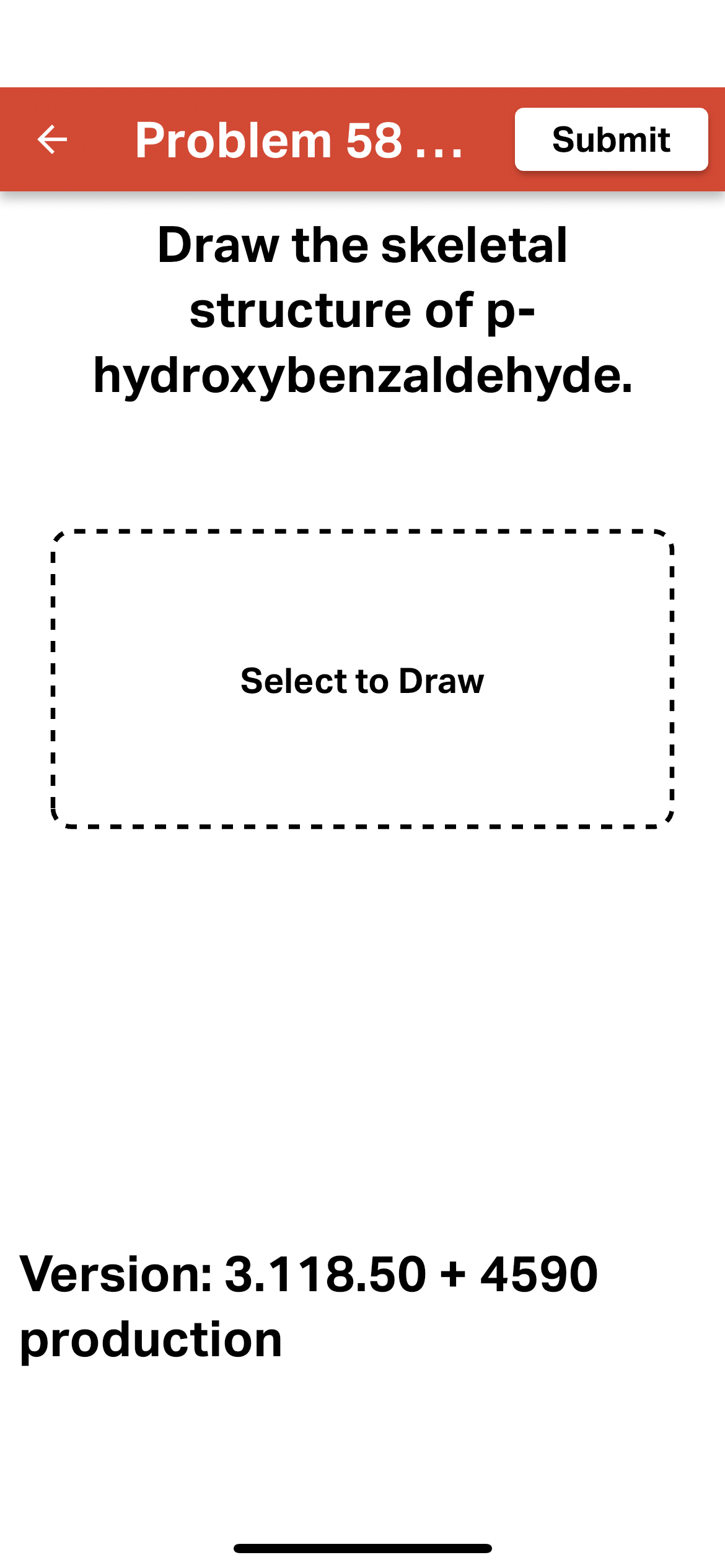 Solved Draw the skeletal structure of p hydroxybenzaldehyde. | Chegg.com