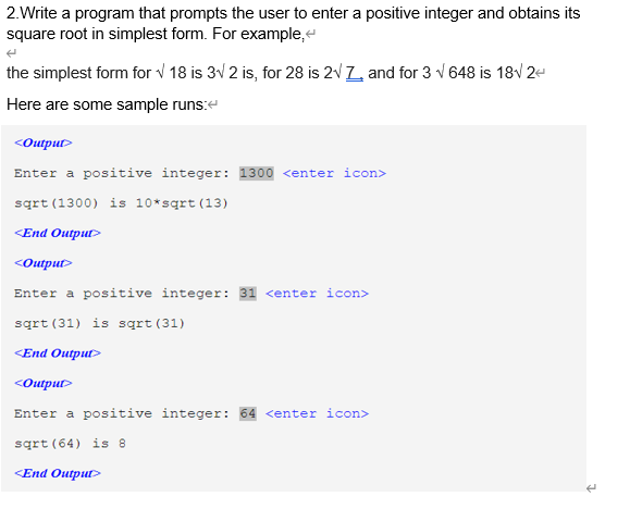 Solved 2.Write a program that prompts the user to enter a | Chegg.com