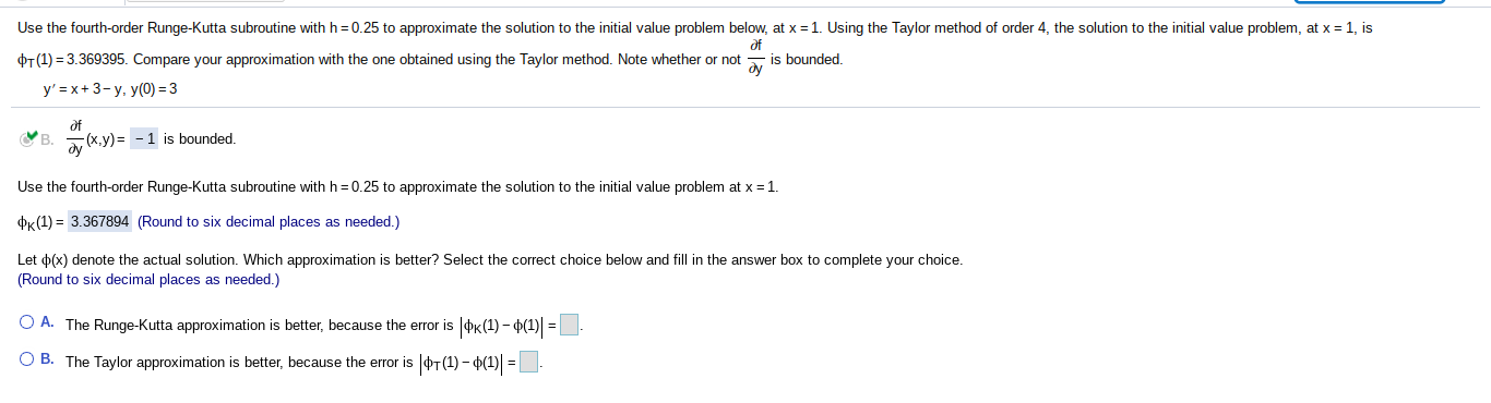 Solved Use the fourth-order Runge-Kutta subroutine with | Chegg.com