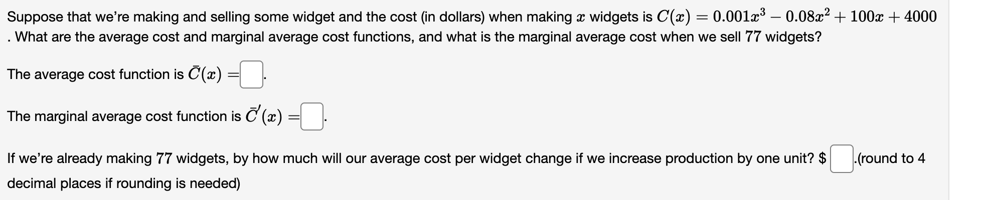 Solved Suppose that we're making and selling some widget and | Chegg.com