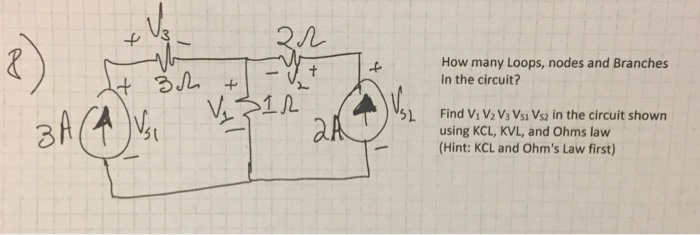 Solved 3 How many Loops, nodes and Branches In the circuit? | Chegg.com