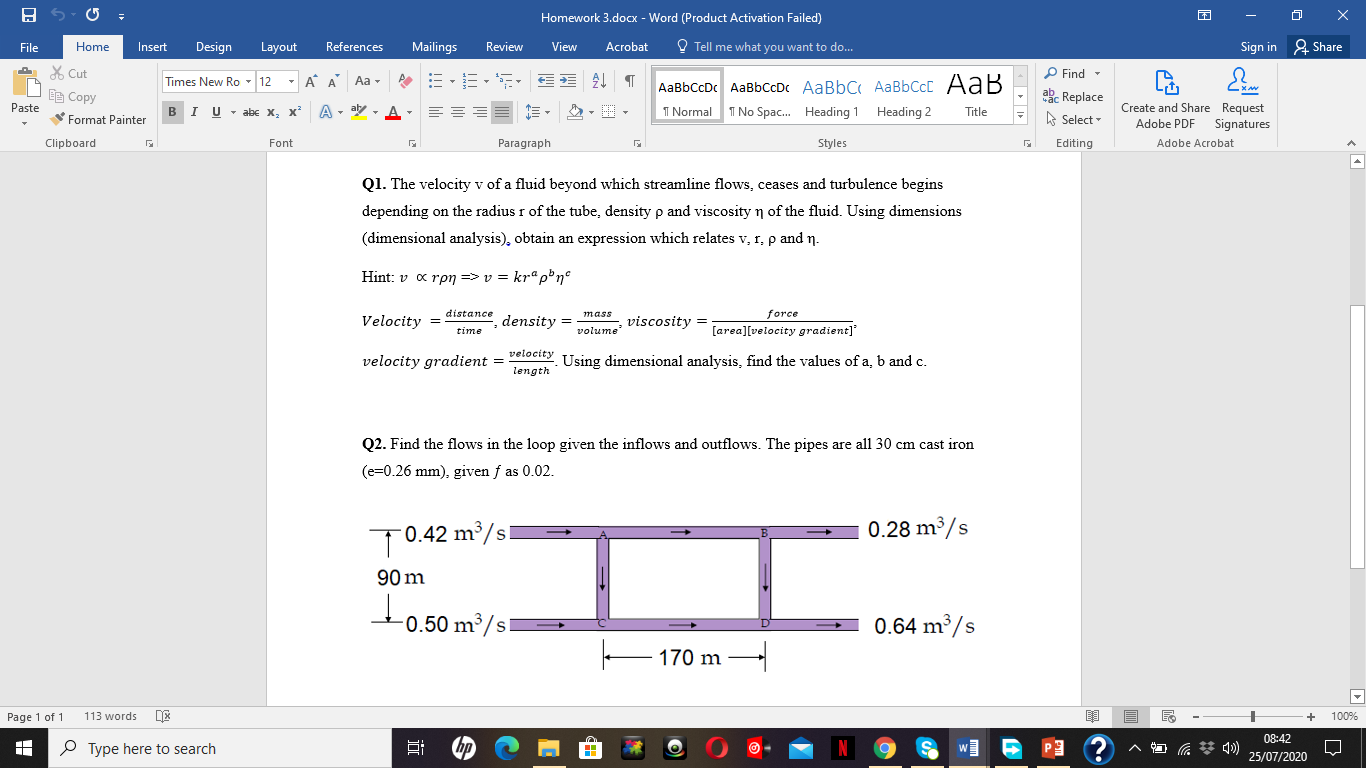Solved Q2. Find the flows in the loop given the inflows and | Chegg.com