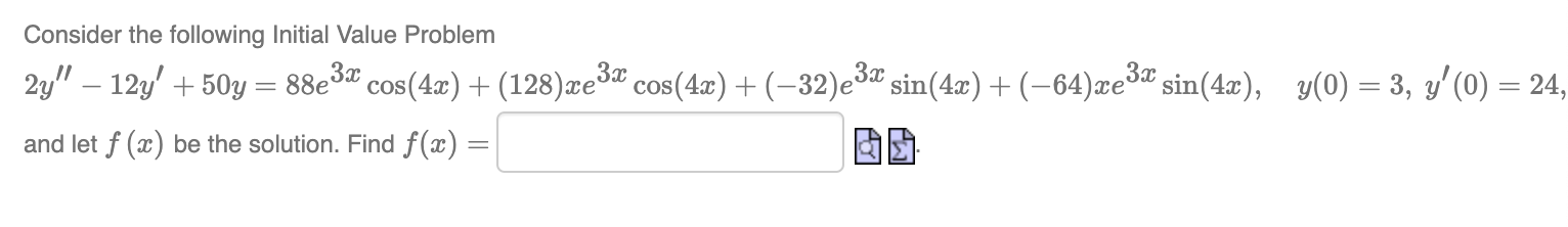 Solved Consider the following Initial Value Problem | Chegg.com