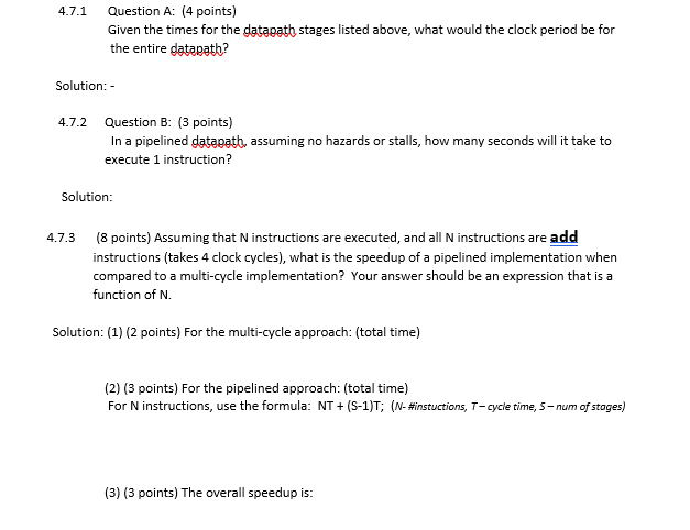 Solved 4.7The multi-cycle and pipelined data paths that we | Chegg.com