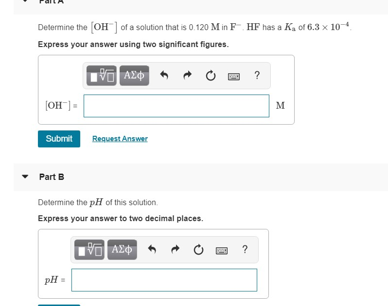 Solved Pall Determine the (OH) of a solution that is 0.120 | Chegg.com