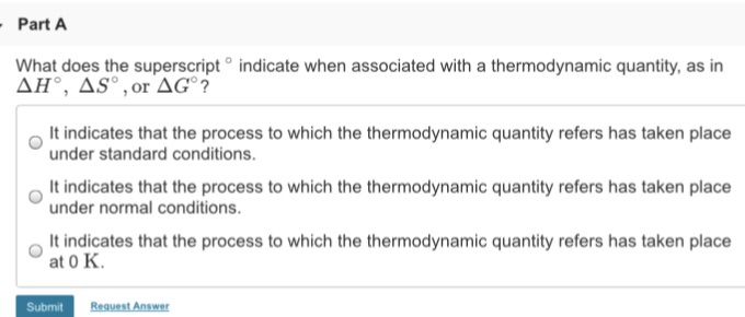 Solved Part A What does the superscript indicate when | Chegg.com
