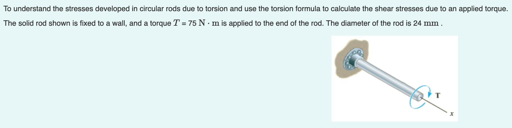Solved To understand the stresses developed in circular rods | Chegg.com