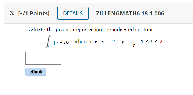 Solved 3. (-/1 Points] DETAILS ZILLENGMATH6 18.1.006. | Chegg.com