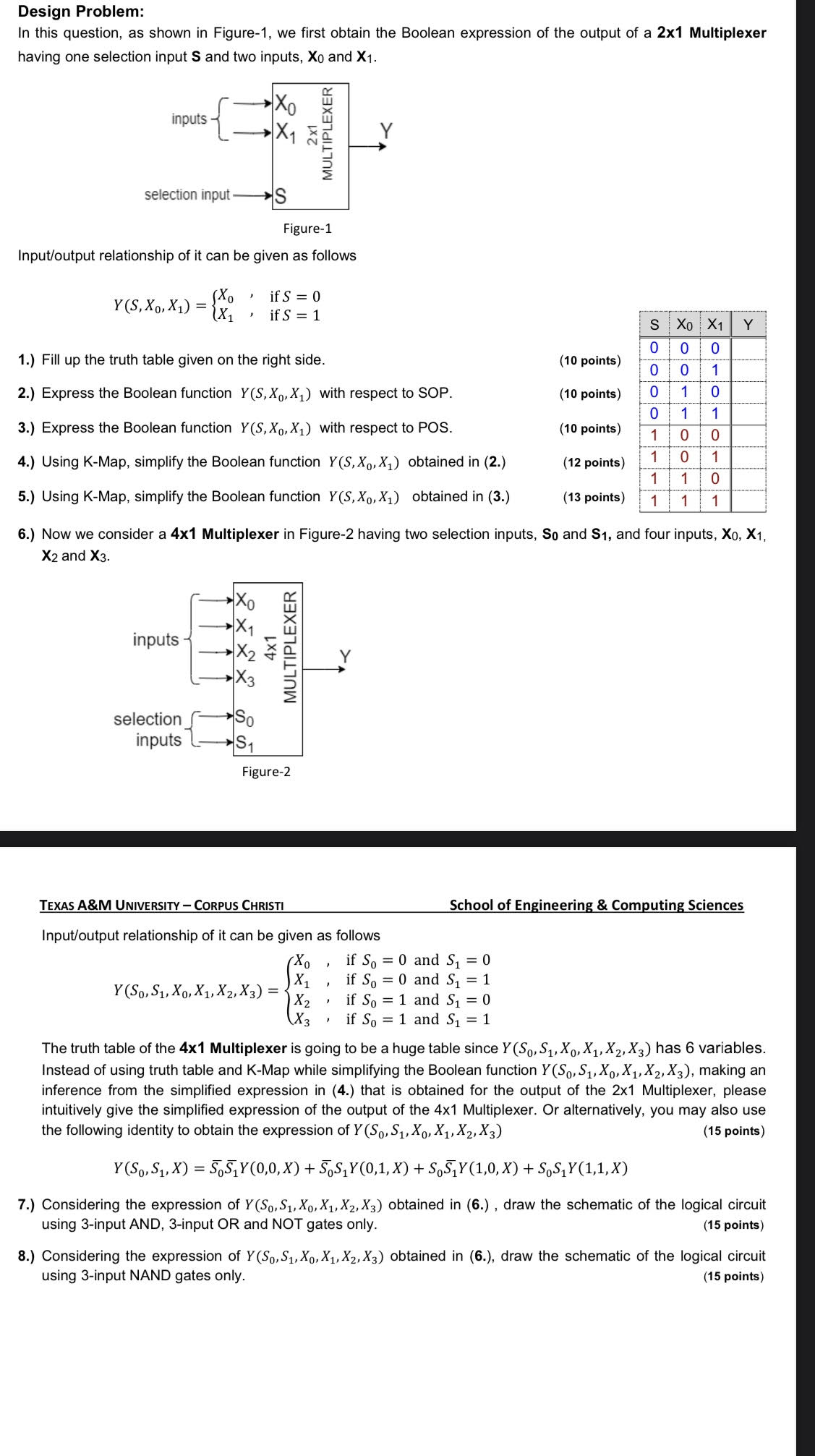 Solved Design Problem: In this question, as shown in | Chegg.com