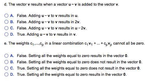 Solved a. When u and v are nonzero vectors, Spanlu,v) | Chegg.com