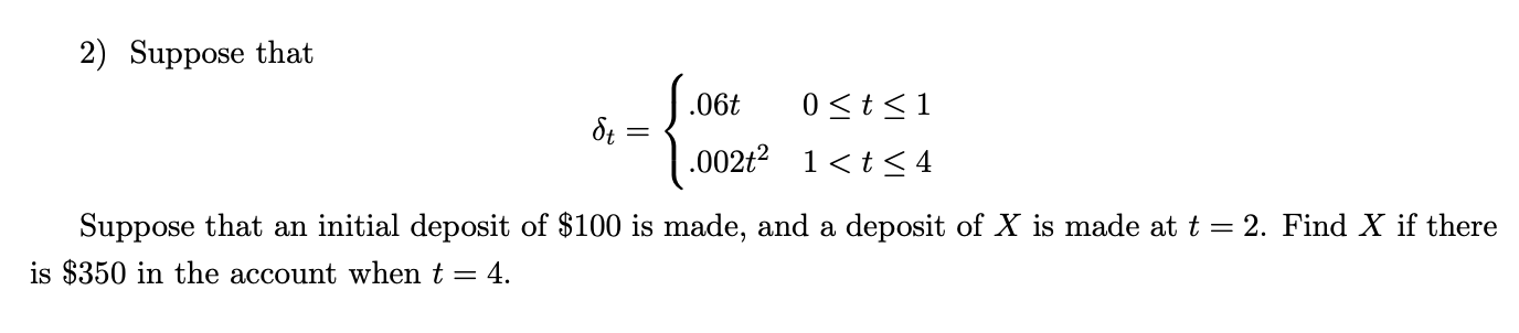 Solved 2) Suppose that dt .06t 0 | Chegg.com