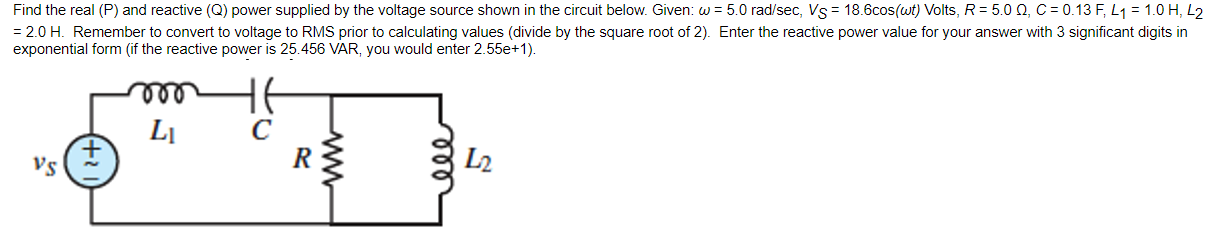 Solved Find the real (P) and reactive (Q) power supplied by | Chegg.com