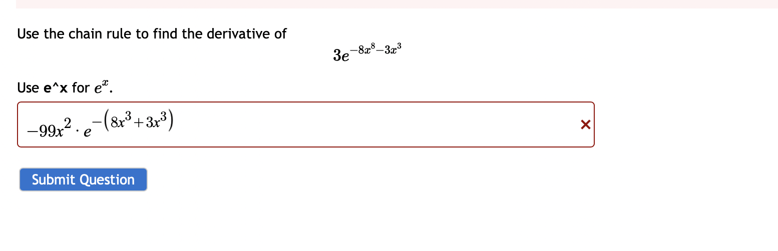 Solved Use the chain rule to find the derivative | Chegg.com