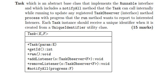 Solved Task which is an abstract base class that implements | Chegg.com