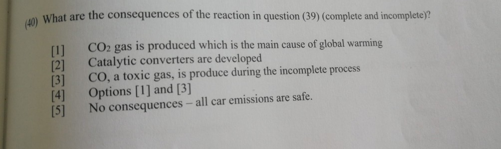 Solved What are the consequences of the reaction in question | Chegg.com