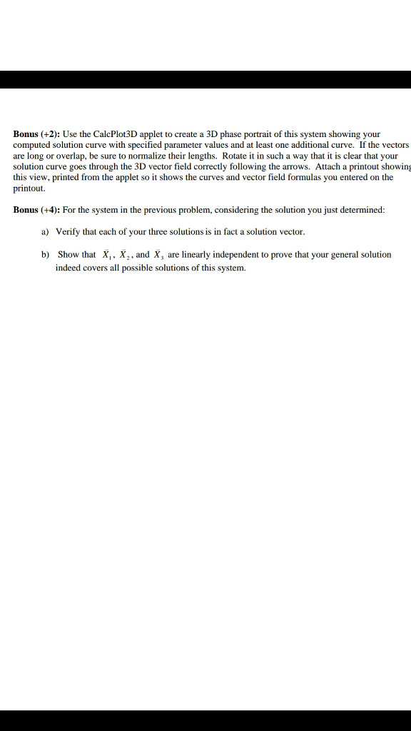 Bonus (+2): Use the CalcPlot3D applet to create a 3D | Chegg.com