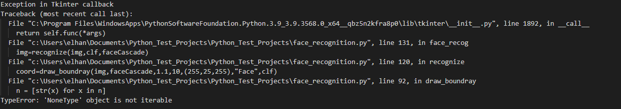 Solved This face recognition attendance system code for face | Chegg.com