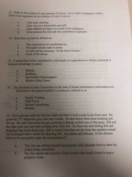 Fact Pattern #: Use the following fact pattern to | Chegg.com