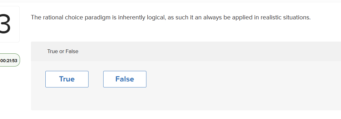Solved The rational choice paradigm is inherently logical, | Chegg.com