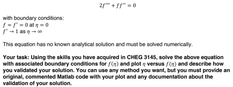 make sure to use MATLAB! You can use RK4, implicit or | Chegg.com
