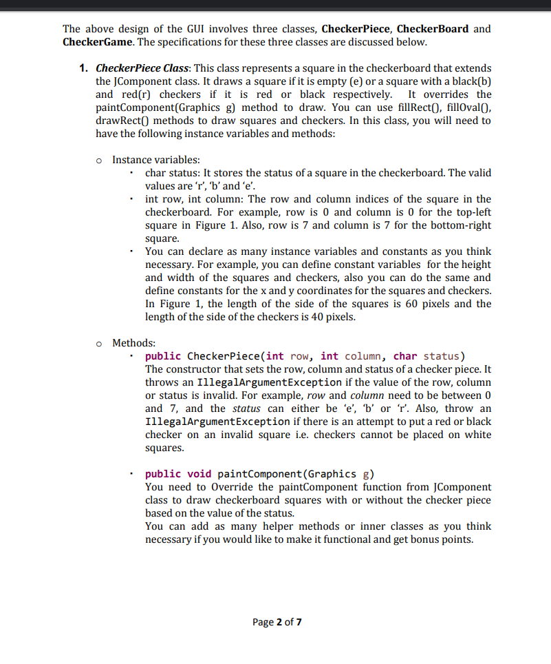 In this project, we will design a checkerboard | Chegg.com