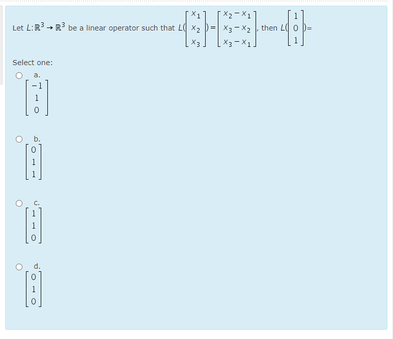 X1 Let L: R3 → R3 be a linear operator such that L( | Chegg.com