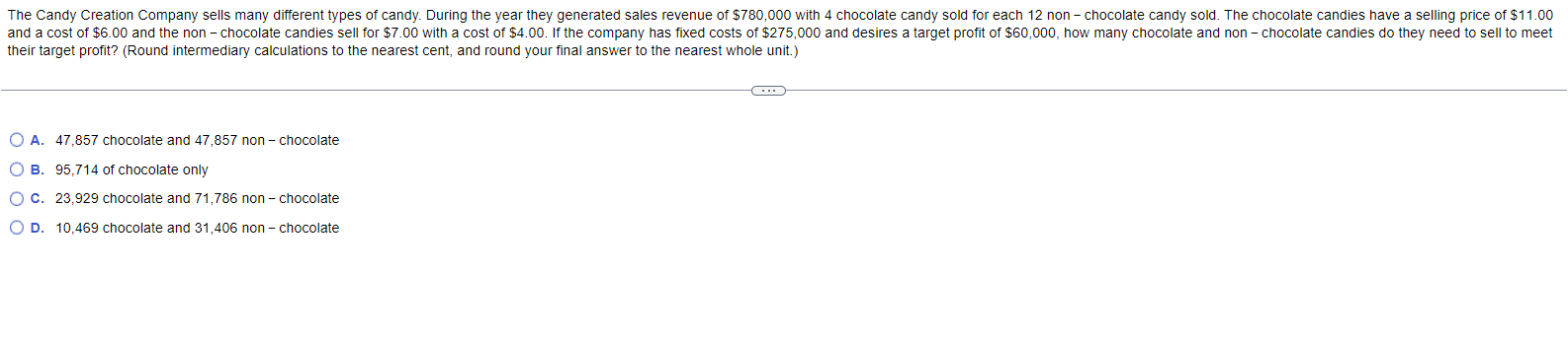 Solved their target profit? (Round intermediary calculations | Chegg.com