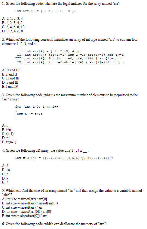 Solved 1 Given The Following Code What Are The Legal 3253