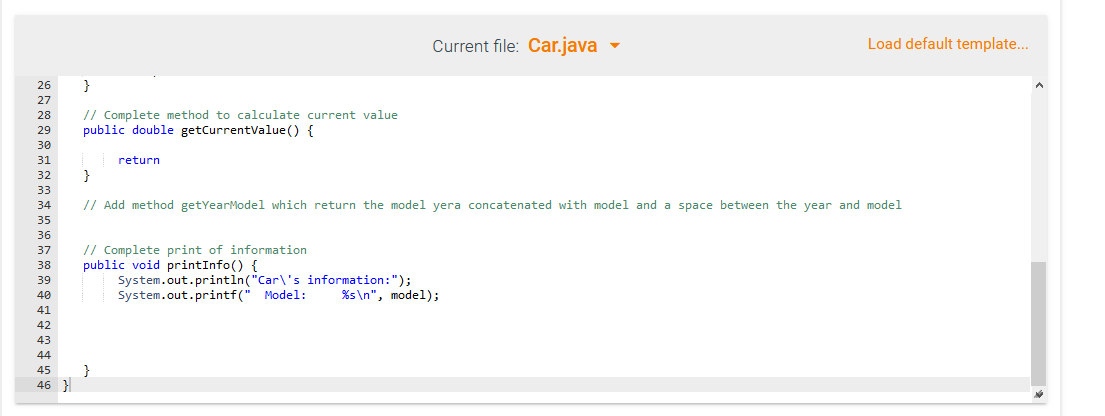 Solved 11.18 LAB: Car value (classes) - Java Version 1) | Chegg.com