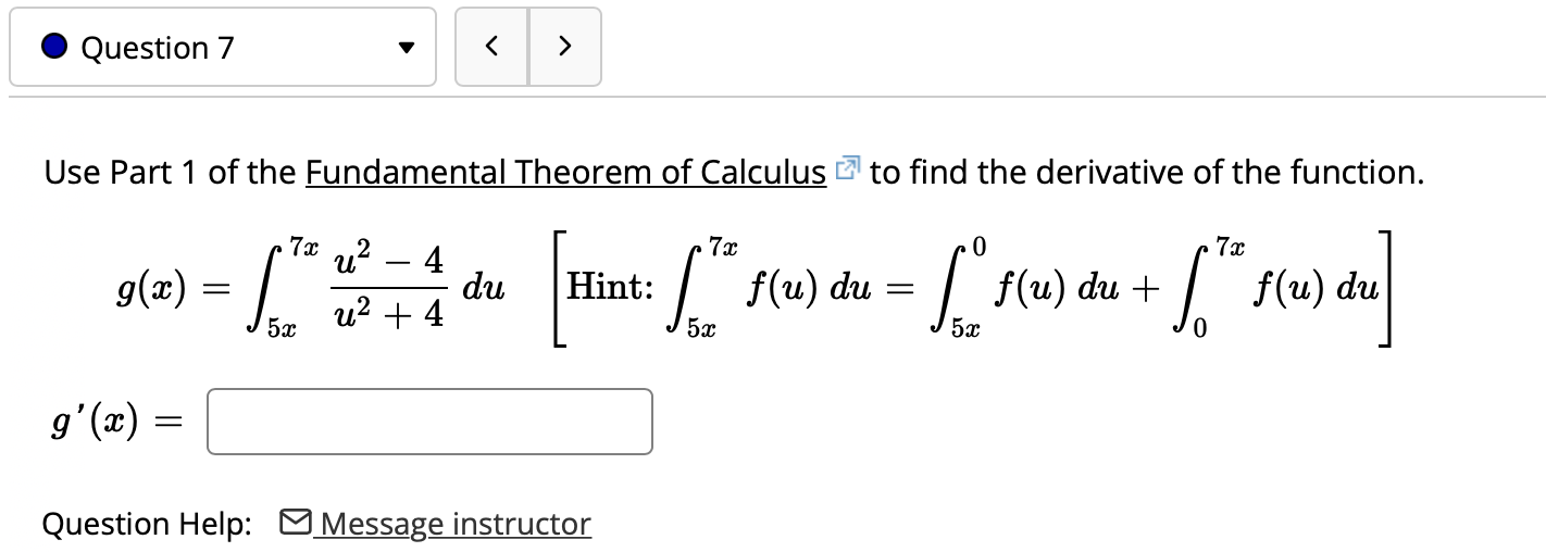 Solved Use Part 1 of the Fundamental Theorem of Calculus ∗ | Chegg.com
