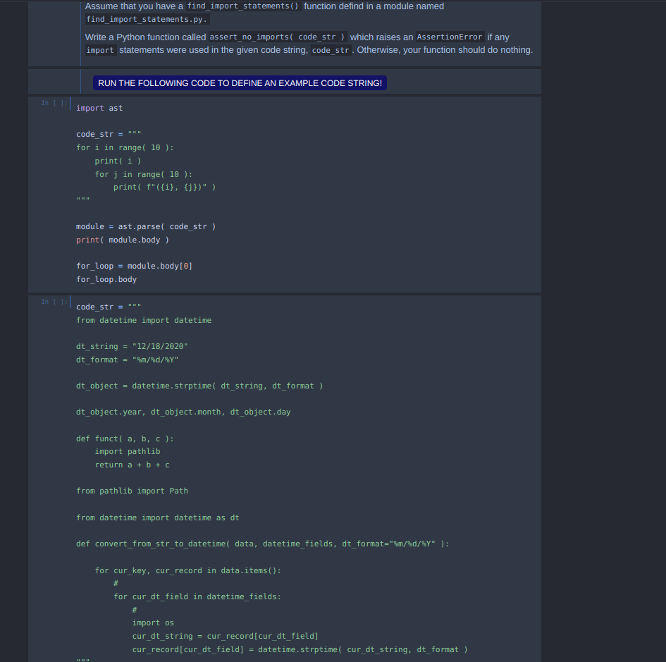 Solved Assume that you have a find_import_statements () | Chegg.com