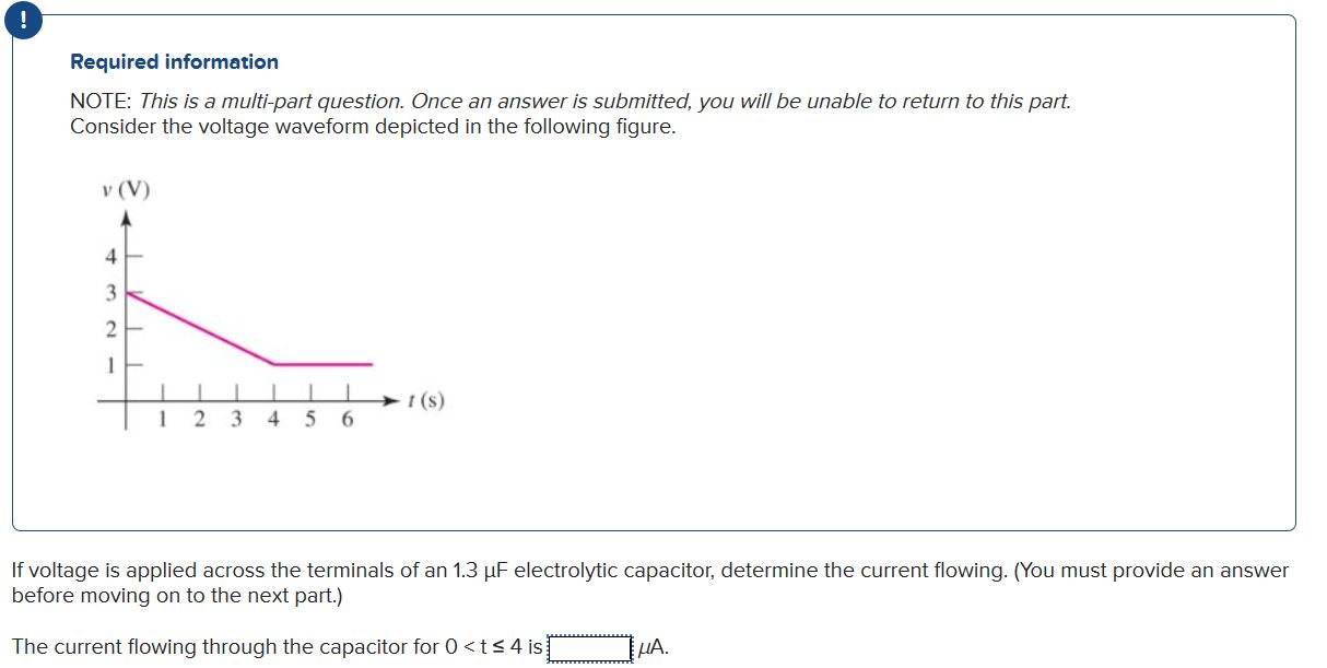 Solved Required information NOTE: This is a multi-part | Chegg.com