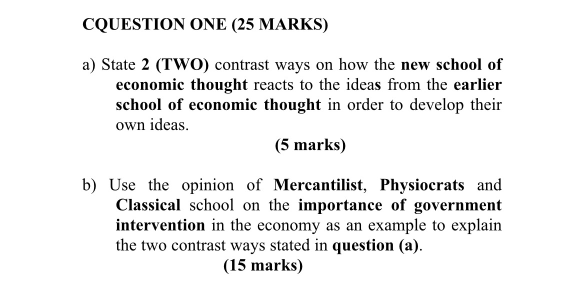 Solved a) State 2 (TWO) contrast ways on how the new school | Chegg.com