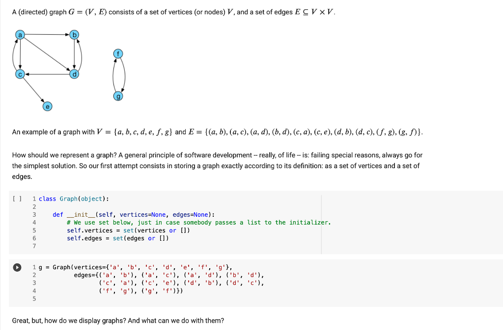 Solved A (directed) graph G = (V, E) consists of a set of | Chegg.com
