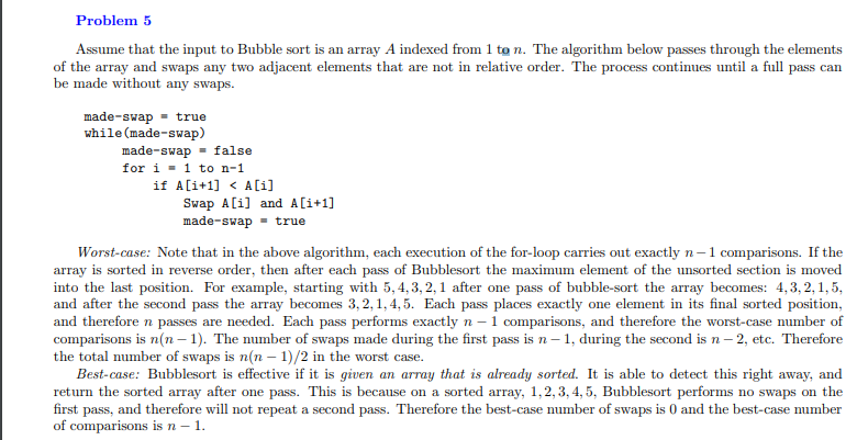 Solved Algorithms Class - Lower Bounds and Linear time | Chegg.com