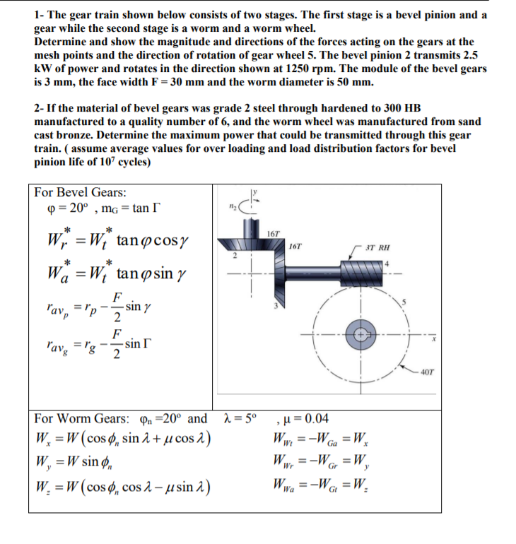 Solved 1- The gear train shown below consists of two stages. | Chegg.com